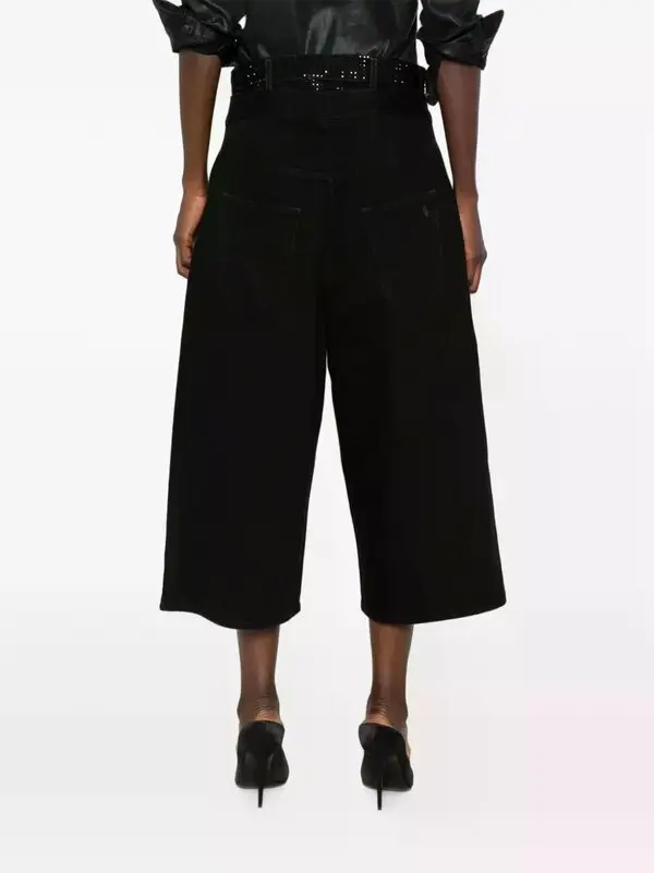 Attico Wide-leg Cropped Jeans