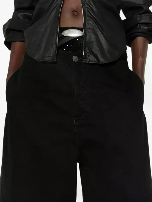 Attico Wide-leg Cropped Jeans