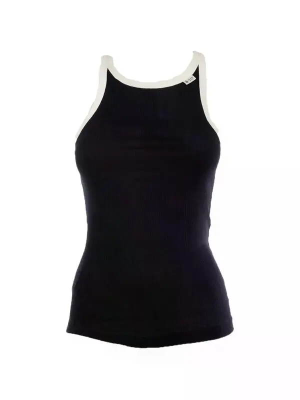 Prada Ribbed-knit Contrast-trim Top