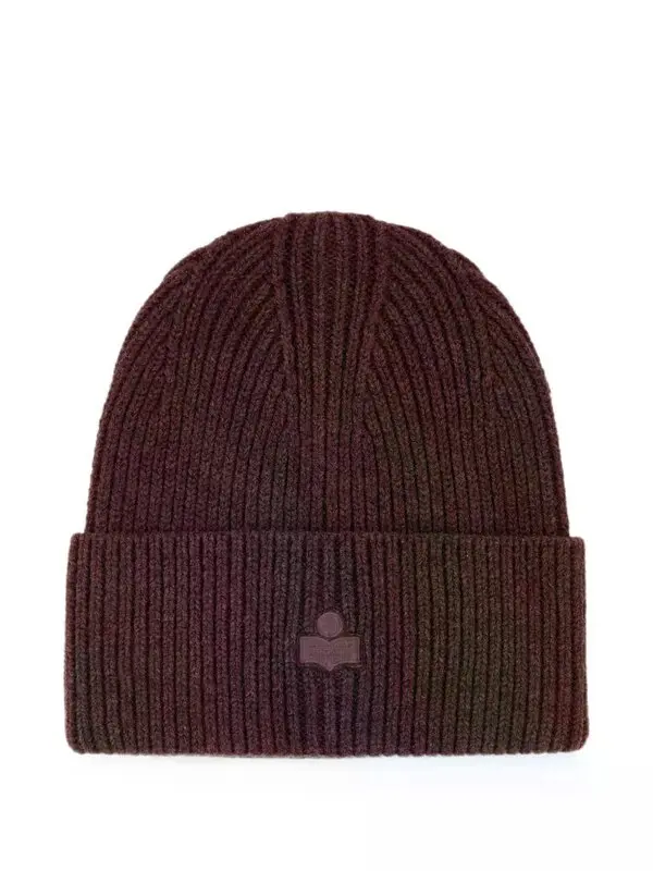 Isabel Marant Étoile Ribbed-knit Logo-embroidered Beanie Hat - Red