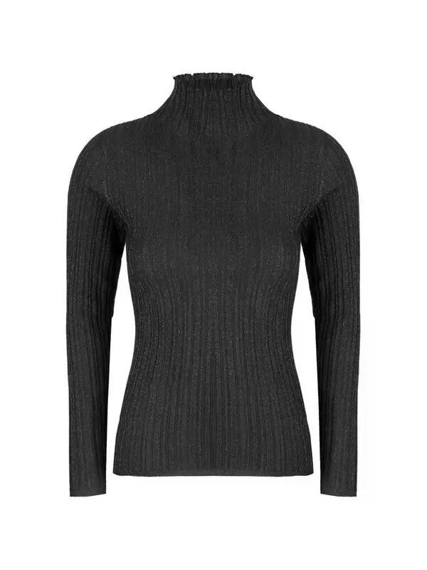 Fabiana Filippi Ribbed Metallic-thread Sweater - Black