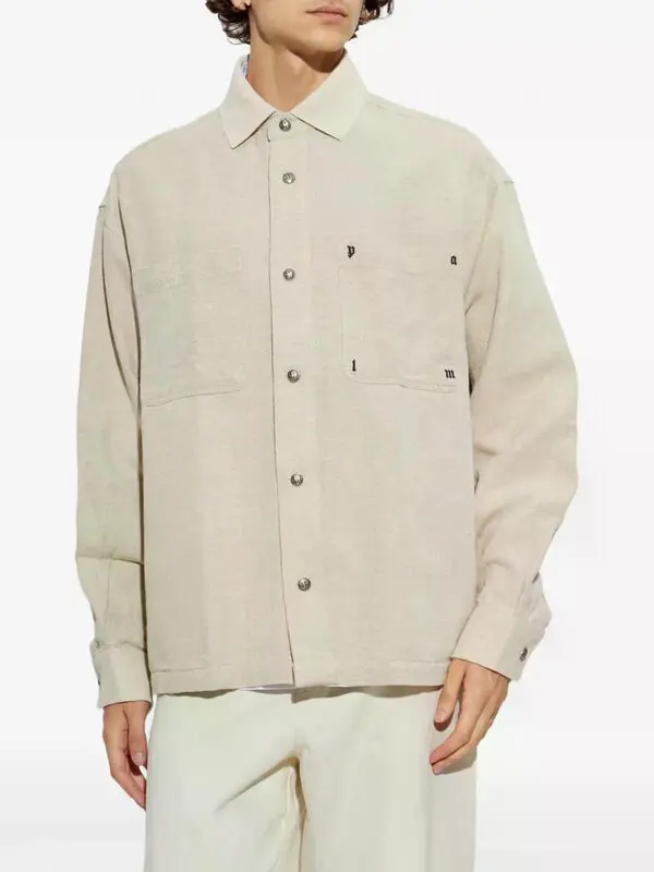 Palm Angels Logo-embroidered Patch-pocket Shirt