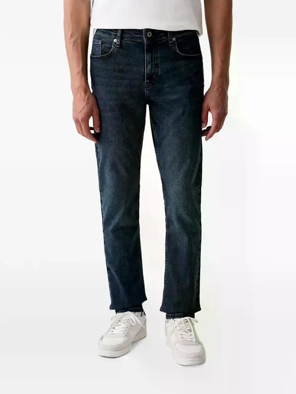 Karl Lagerfeld Logo-patch Straight-leg Jeans - Blue