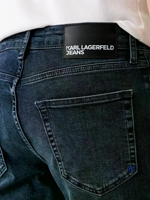 Karl Lagerfeld Logo-patch Straight-leg Jeans