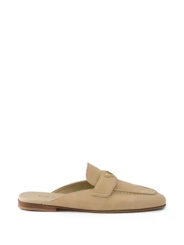 Prada Nubuck Mules - Neutrals