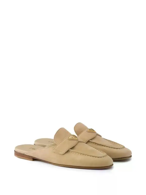 Prada Nubuck Mules - Neutrals