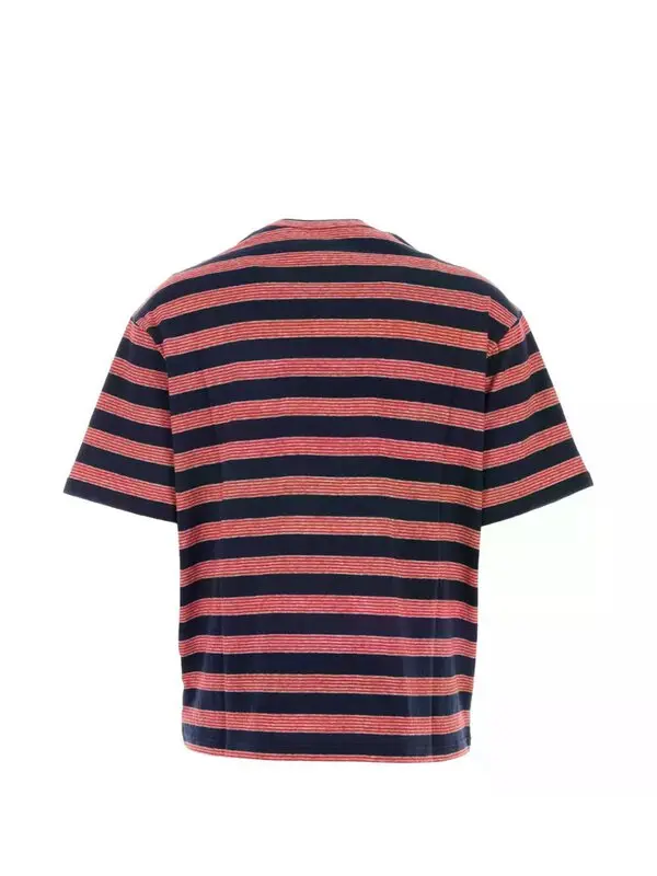 JIL SANDER Logo-embroidered Striped T-shirt