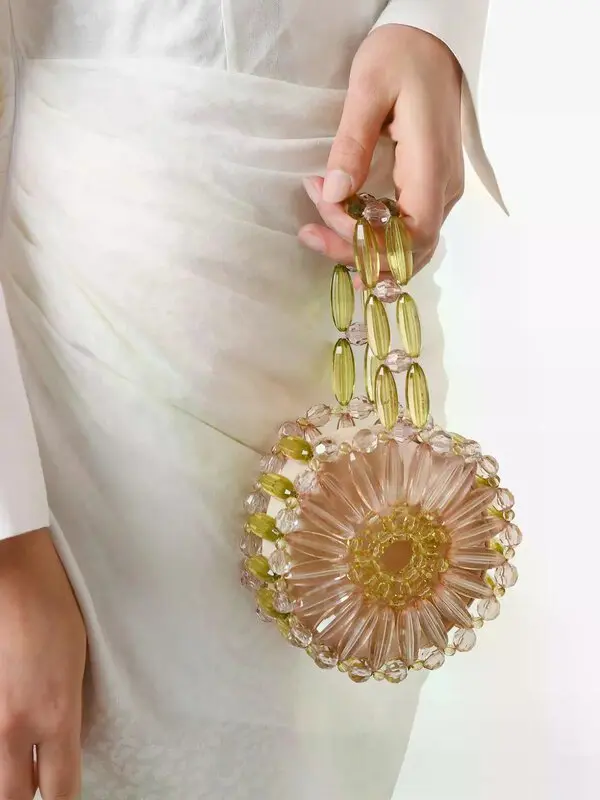 0711 TBILISI Arya Bead-embellished Mini Bag - Pink