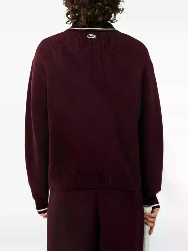 Lacoste Zipped Polo Collar Sweater