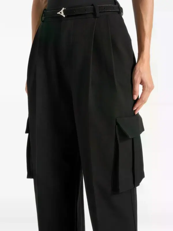 Manière De Voir Danielle Tailored Pleated Cargo Trousers