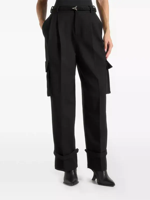 Manière De Voir Danielle Tailored Pleated Cargo Trousers
