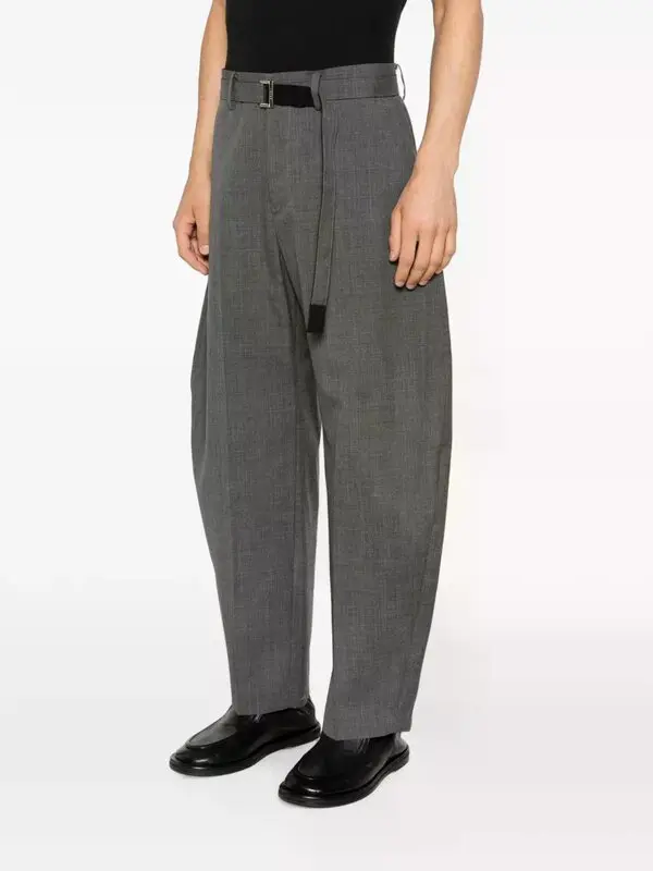 Sacai Belted Pleated Trousers