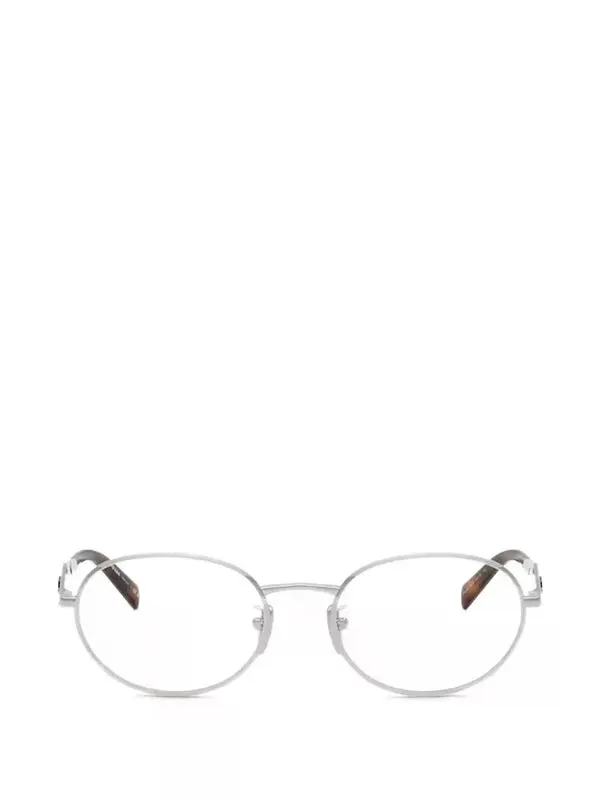 Prada Oval-frame Glasses - Silver