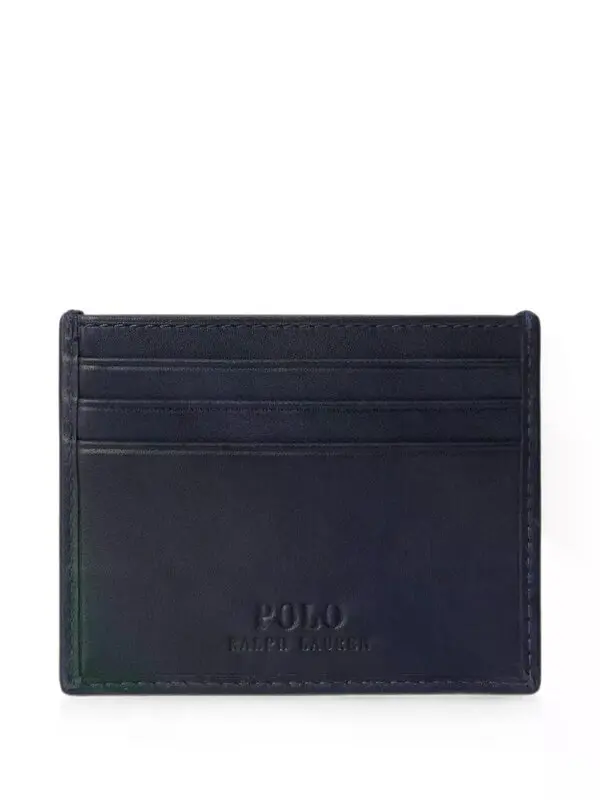 Polo Ralph Lauren Polo Bear Leather Card Holder - Blue