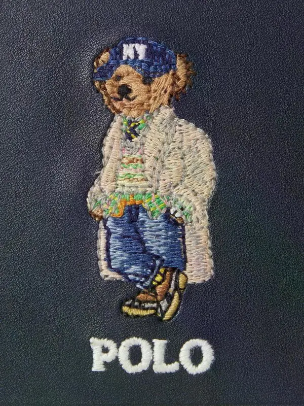 Polo Ralph Lauren Polo Bear Leather Card Holder - Blue