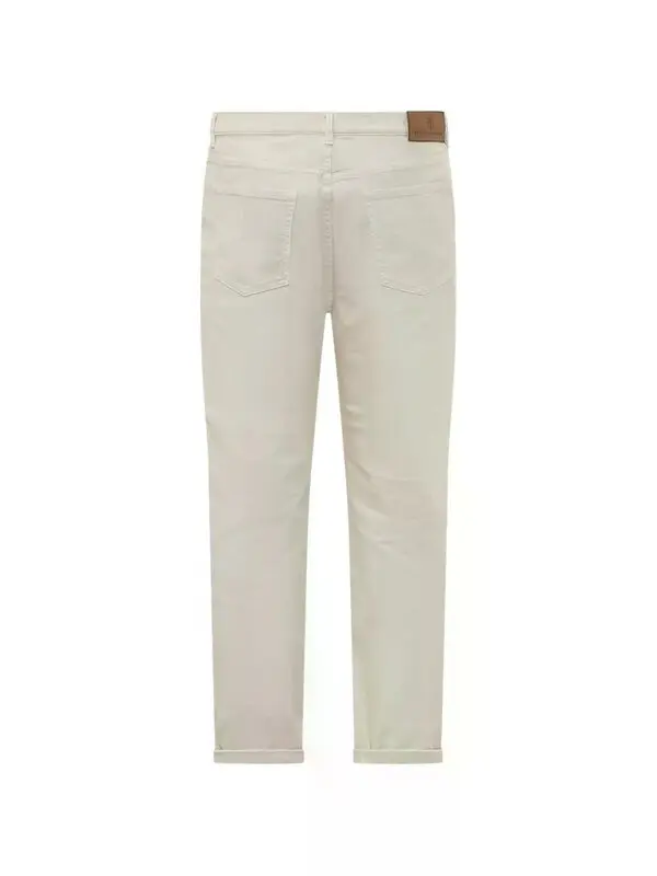 Brunello Cucinelli Logo-patch Trousers - Neutrals