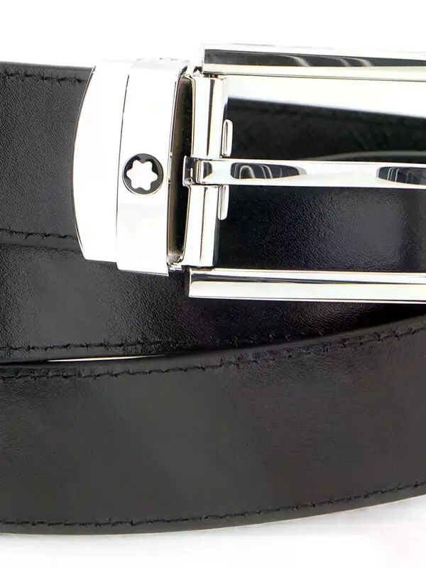 Montblanc Reversible Textured Calf Leather Belt