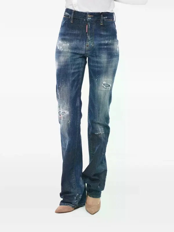 Dsquared2 Dalma Angel Distressed-effect Jeans - Blue