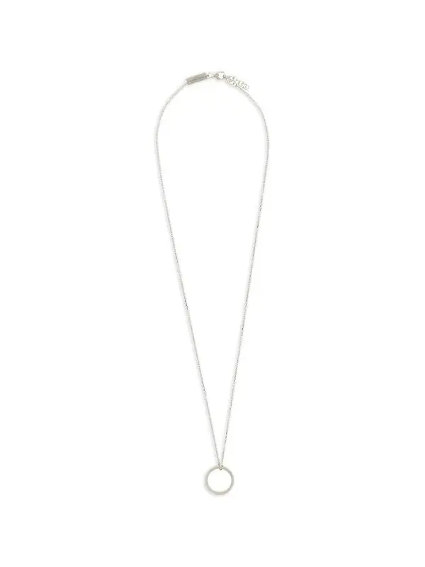 MAISON MARGIELA Numeric Engraved Ring-pendant Necklace - Silver