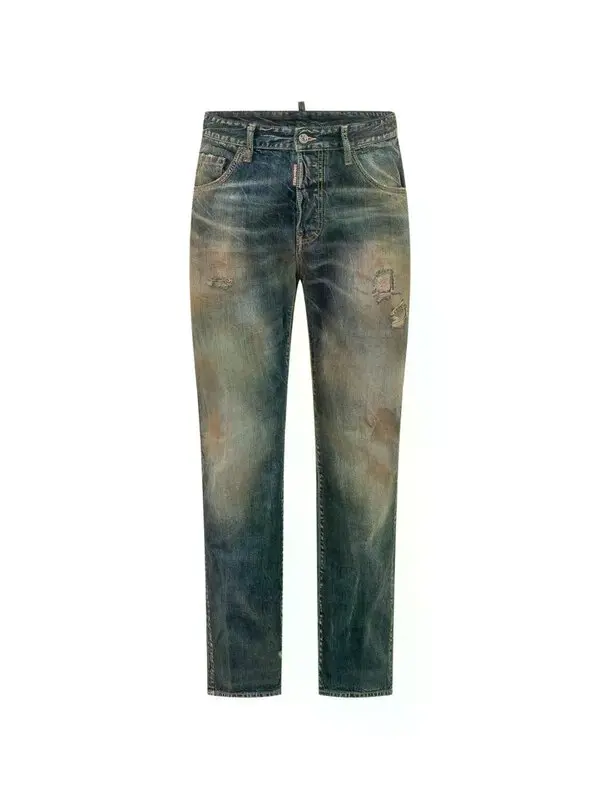 Dsquared2 Teddy Distressed-finish Jeans - Blue
