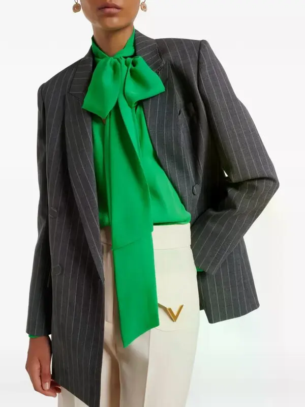 Valentino Garavani Pinstriped Double-breasted Jacket