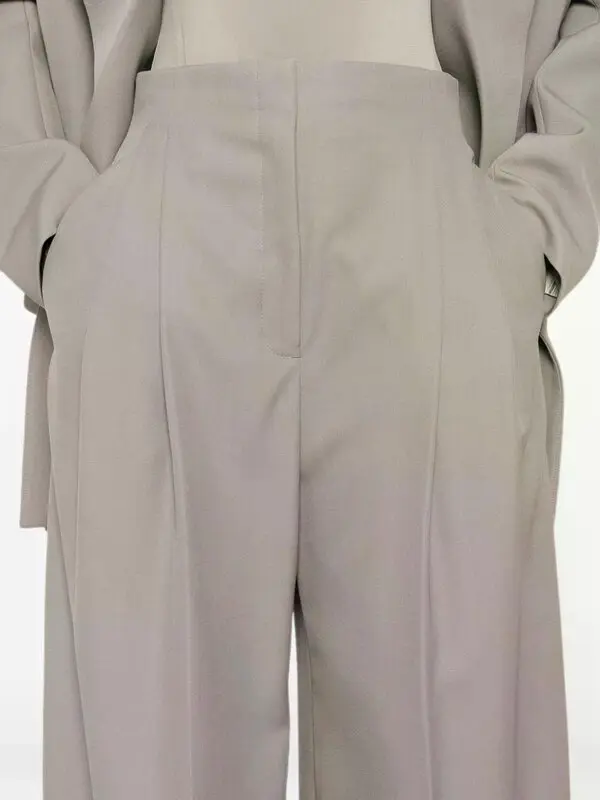 MUGLER Pleated Wide-leg Trousers