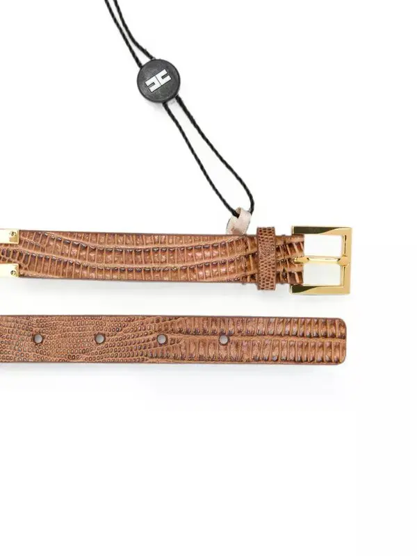 Elisabetta Franchi Crocodile-effect Leather Belt