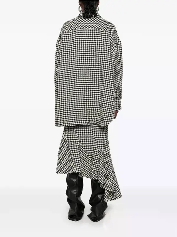 Attico Houndstooth-pattern Oversized Jacket