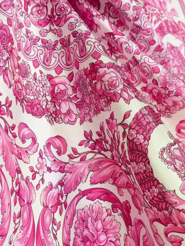 Versace Floral-print Silk Scarf