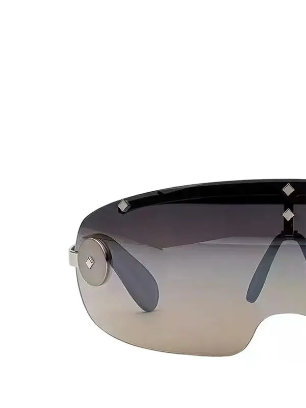 Mcm Shield-frame Stud-embellished Sunglasses