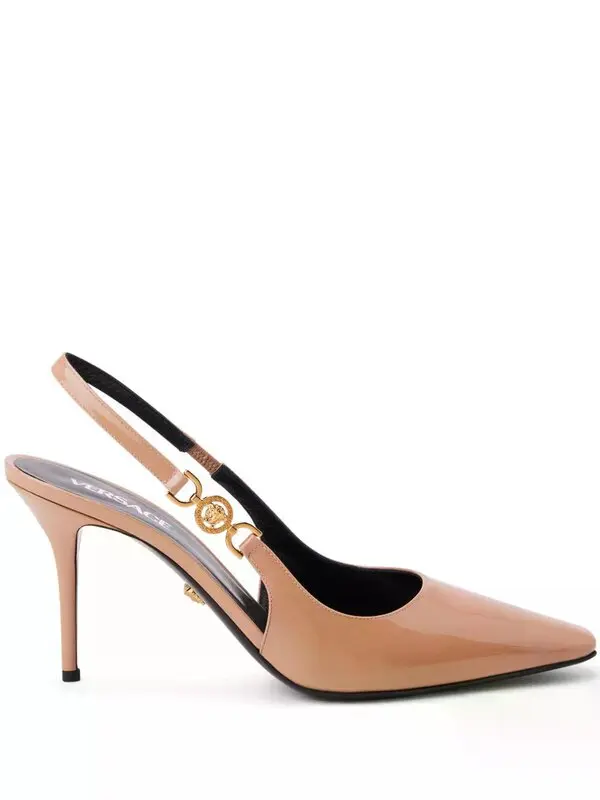Versace Medusa '95 85mm Slingback Pumps - Neutrals
