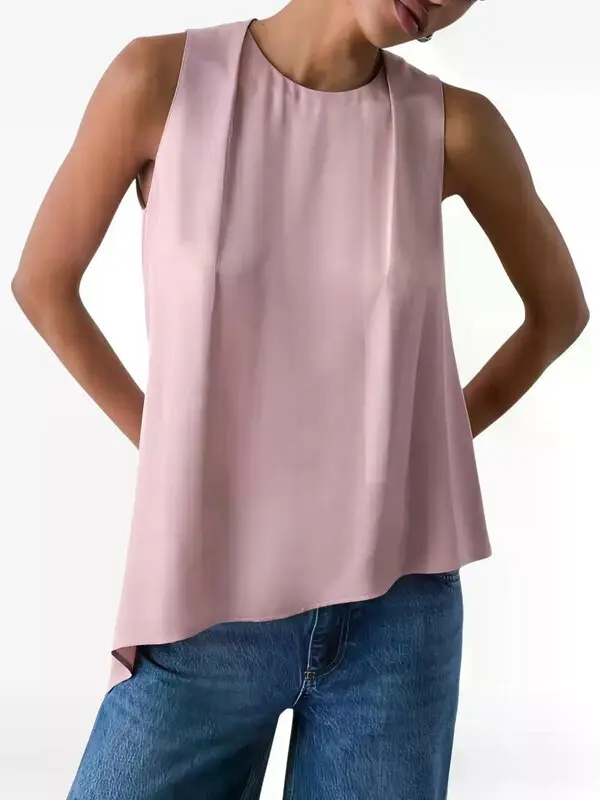 Liu Jo Asymmetric Satin Top - Pink
