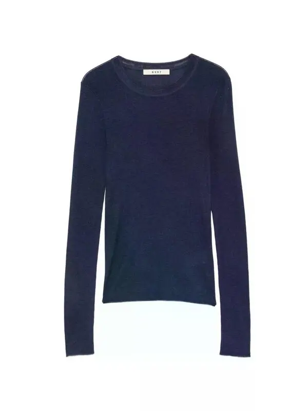 6397 Ribbed-knit Long-sleeve Top