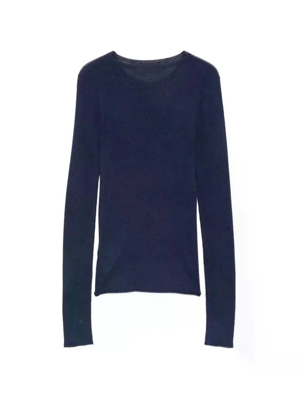 6397 Ribbed-knit Long-sleeve Top