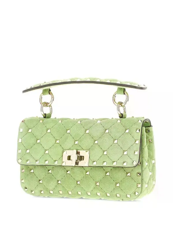 Valentino Garavani Rockstud Spike Calf Suede Shoulder Bag