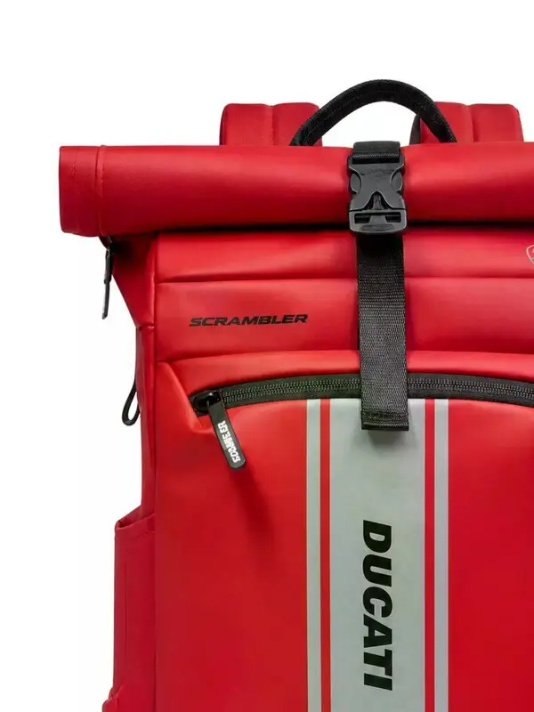 PIQUADRO Zaino Roll-top Buckle-fastening Backpack - Red