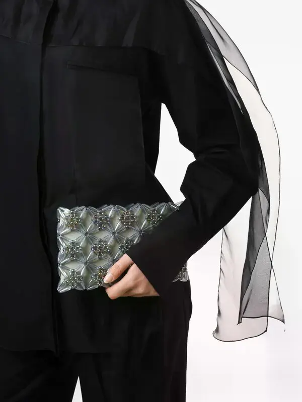 0711 TBILISI Rhea Bead-embellished Clutch Bag