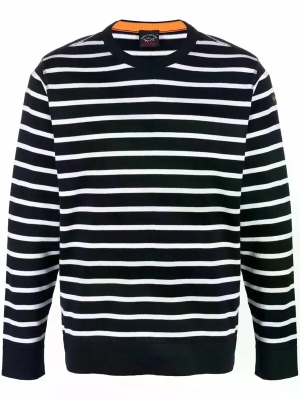 Paul & Shark Striped Fine-knit Jumper - Blue