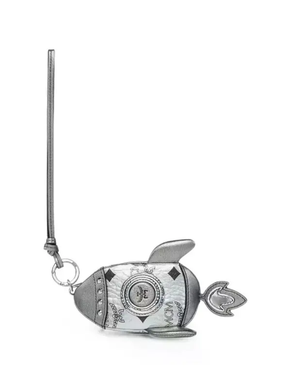 Mcm Visetos Aren Rocket Keyring - Silver