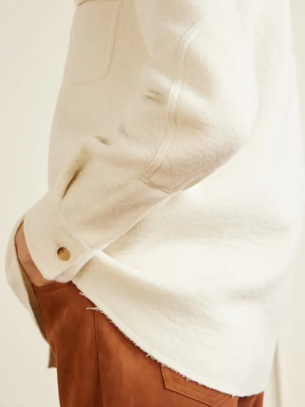 Gabriela Hearst John Austin Recycled Cashmere Shirt - Neutrals