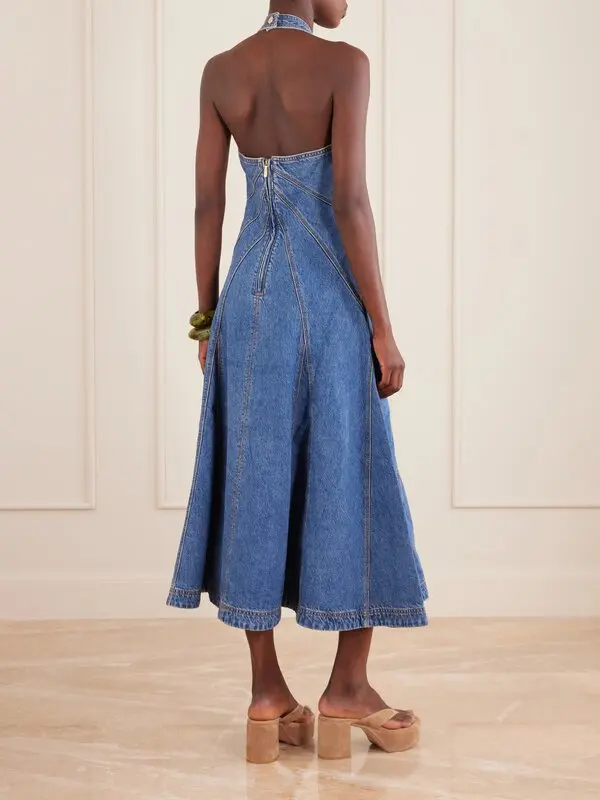 Cult Gaia Rowyn Denim Midi Dress