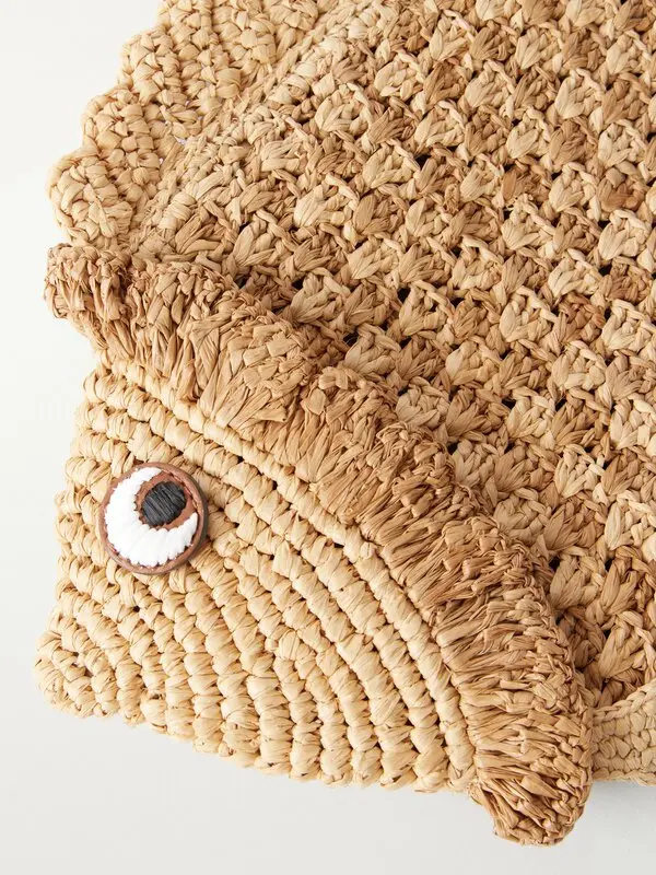 ANYA HINDMARCH Fish Raffia Clutch