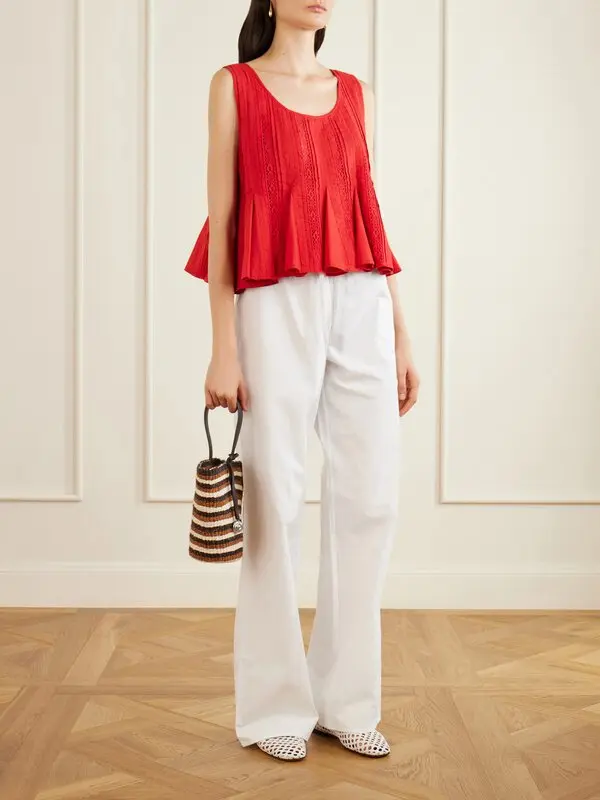 Sea Pippa Embroidered Cotton Tank