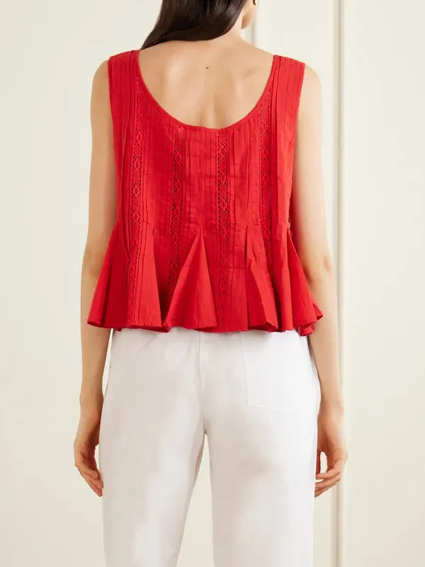 Sea Pippa Embroidered Cotton Tank