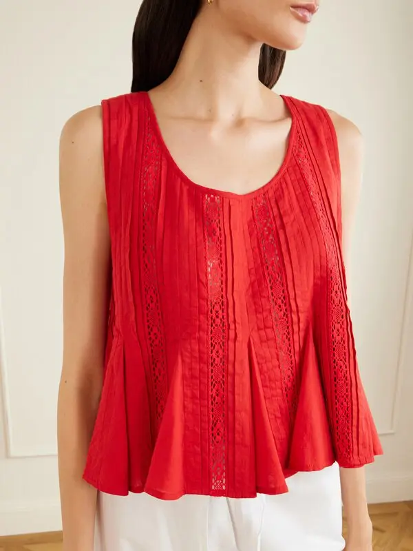 Sea Pippa Embroidered Cotton Tank
