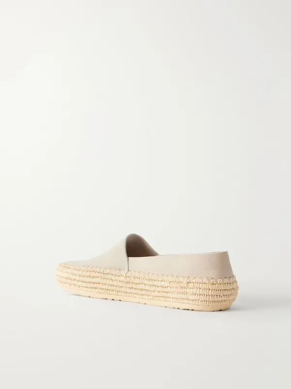 Loewe Paula's Ibiza Rio Suede And Raffia Espadrilles