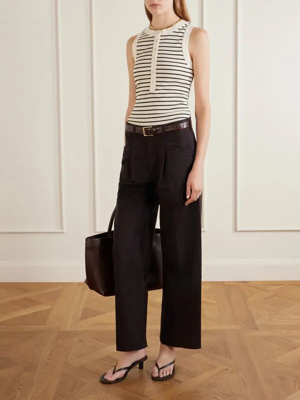 Citizens Of Humanity Velha Cotton-blend Wide-leg Pants - Brown