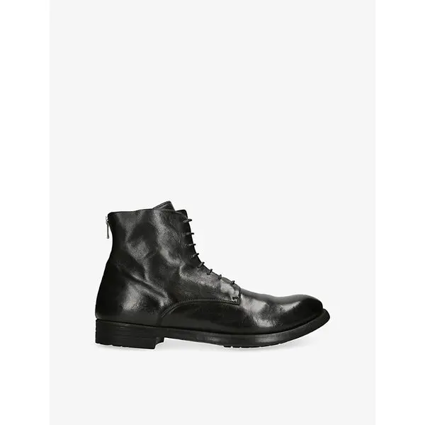 Officine Creative Hive Leather Ankle Boots - Black