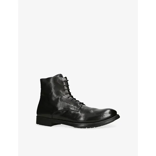 Officine Creative Hive Leather Ankle Boots - Black