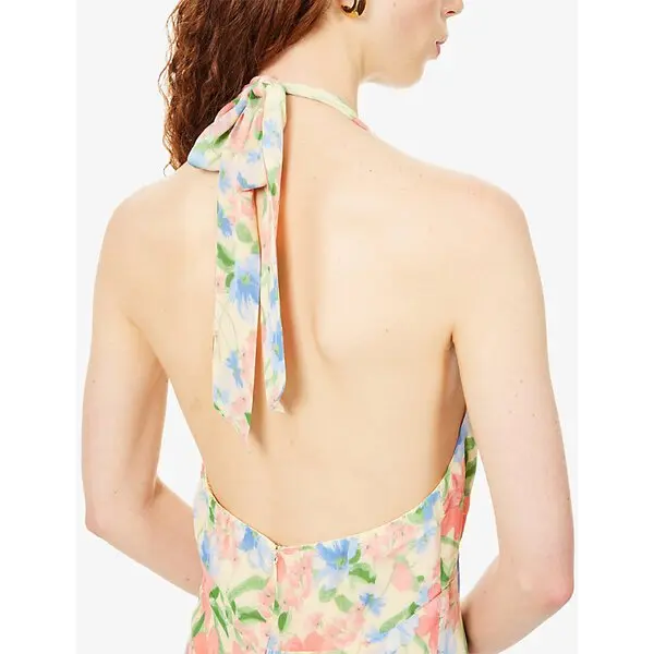 REFORMATION Briony Halter-neck Midi Dress